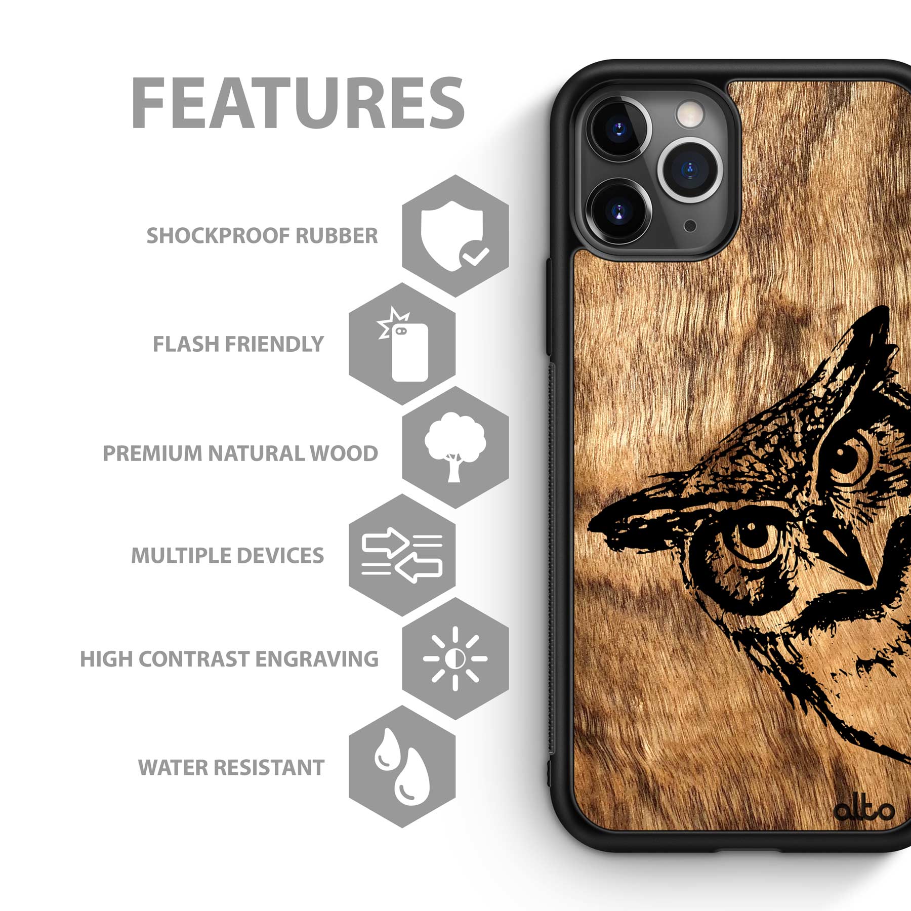 Engraved Custom Wood Phone Cases | Alto Collective